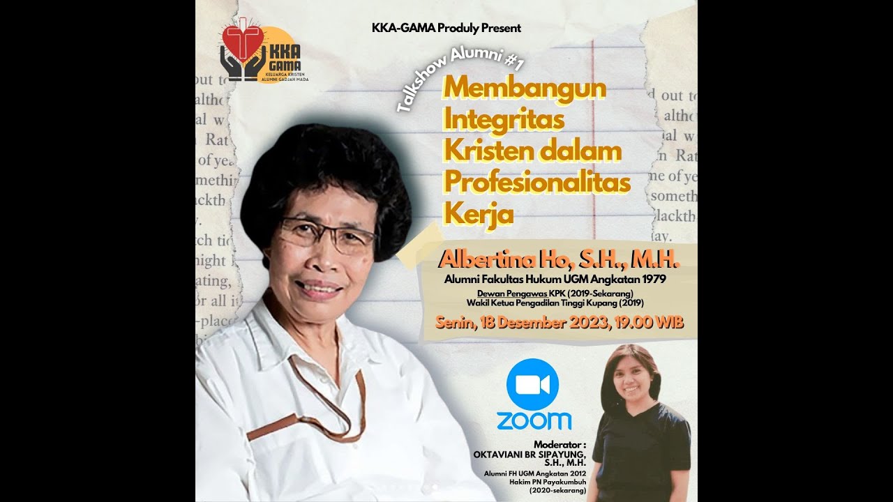 Membangun Integritas Kristen Dalam Profesionalitas Kerja. Pembicara ...