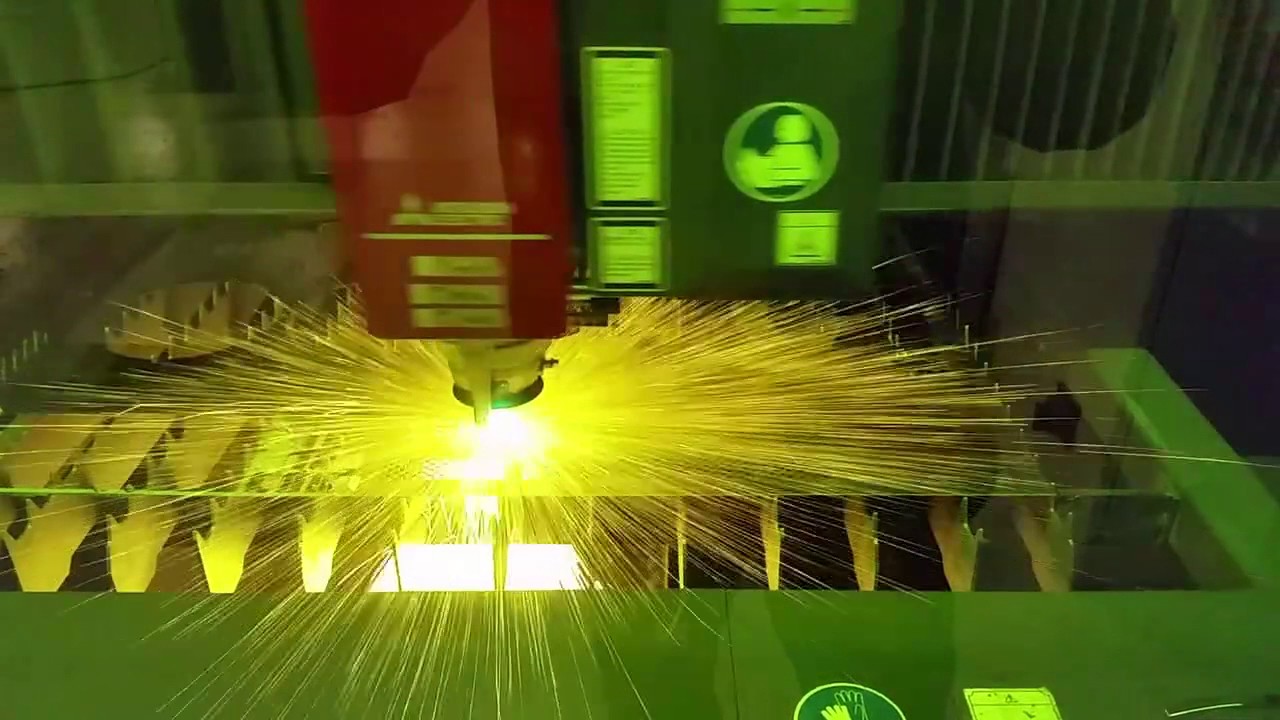 Mitsubishi EX 6000W Fiber Laser at The Metal Shop. - YouTube