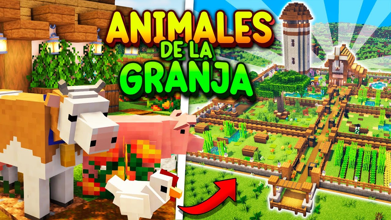 Construí un ZOOLÓGICO con ANIMALES de la GRANJA en MINECRAFT 🐮🐷 - YouTube