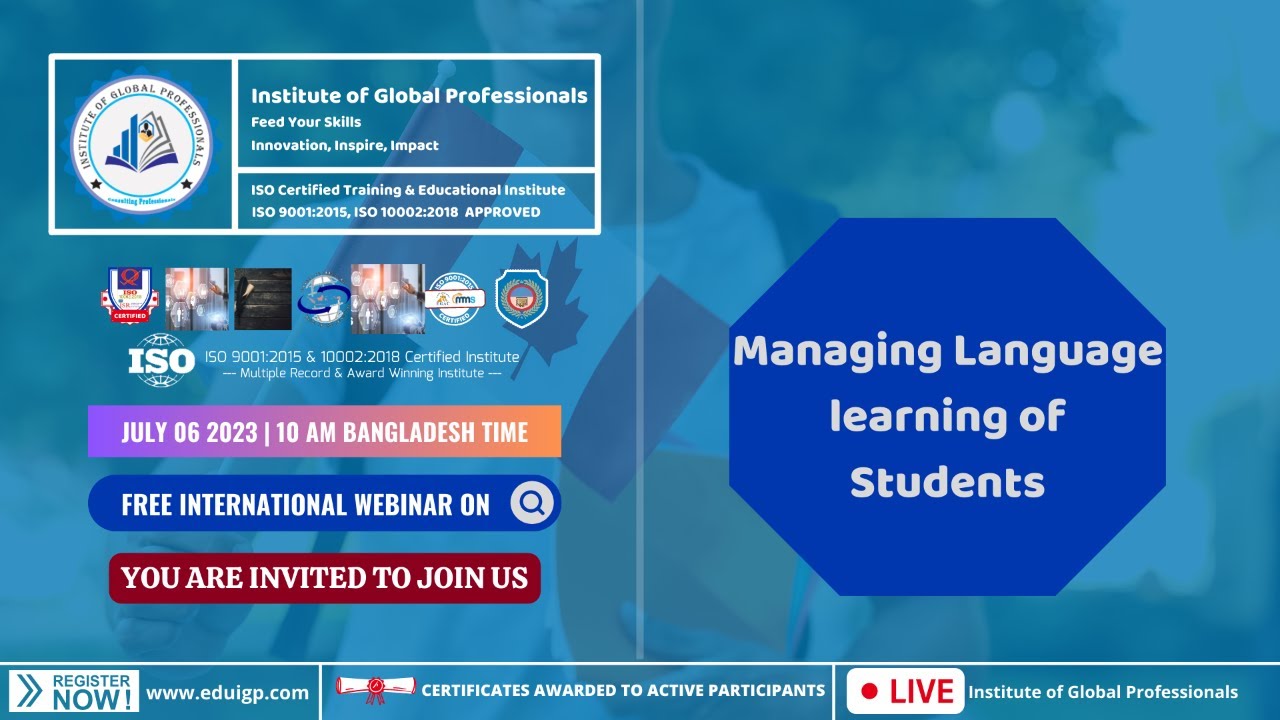 Managing Language learning of Students (QUIZ) - YouTube