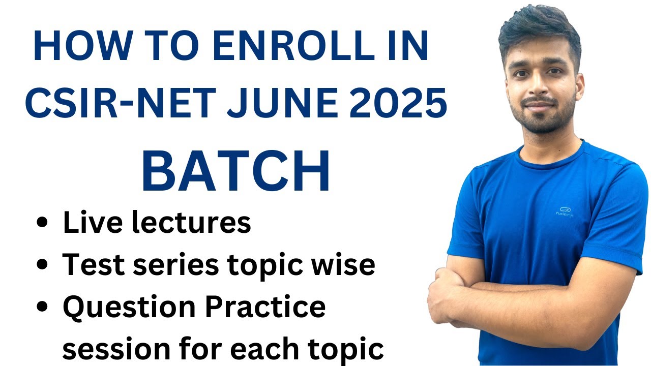 How to enroll in CSIR NET JUNE 2025 | Question Practice Session | Vivek ...