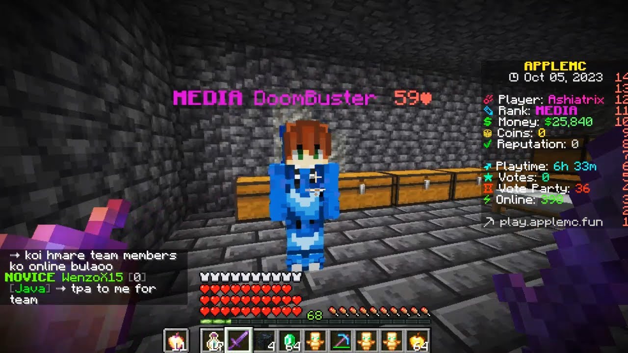 How I Killed Doom Buster in this Minecraft LifeSteal SMP | Apple Mc ...