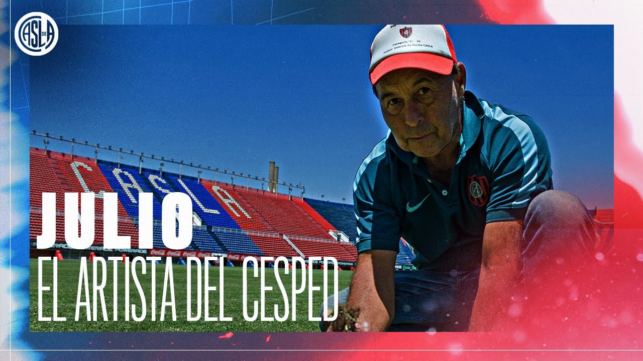 Julio Duarte, el artista que cuida el césped del Bidegain - YouTube