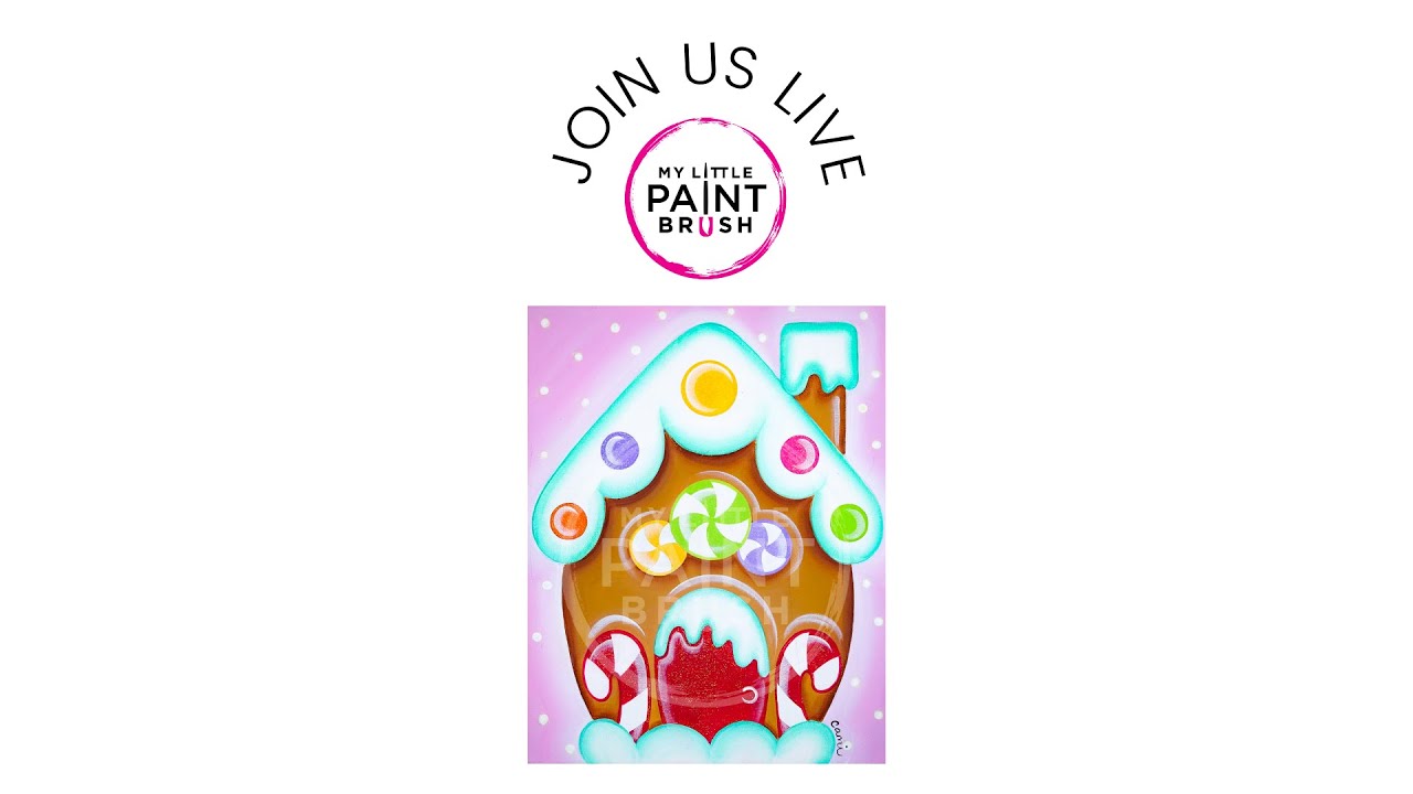How to paint a Gingerbread House! Paint class for beginners! Step by ...