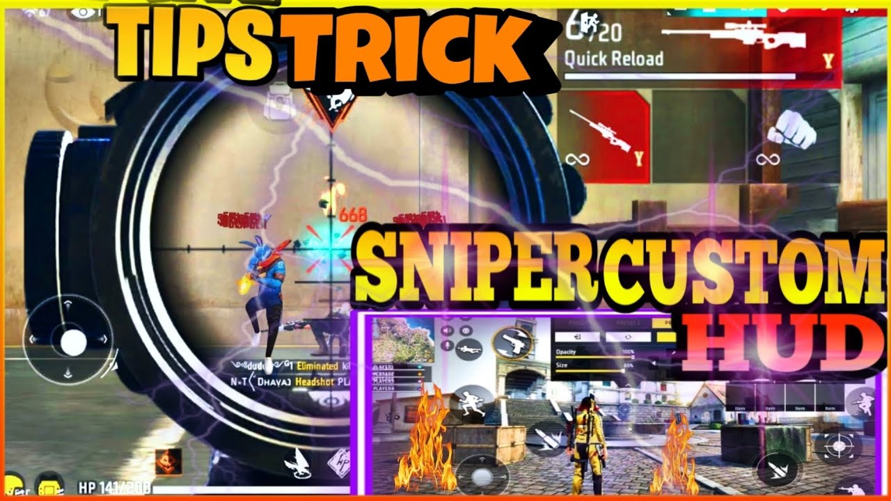 World 🌎 Best fastest 🎯🥶sniper custom hud Double sniper tips and tricks ...
