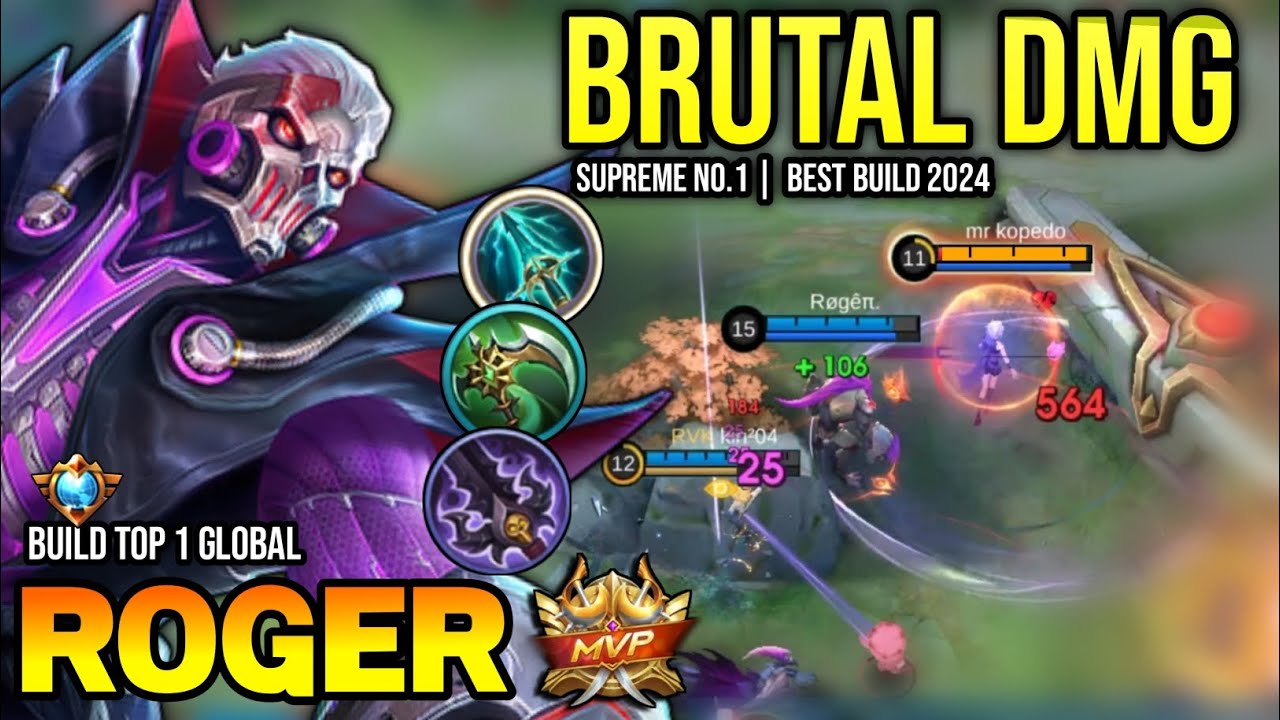 ROGER BEST BUILD 2024 | BUILD TOP GLOBAL ROGER GAMEPLAY | MOBILE ...