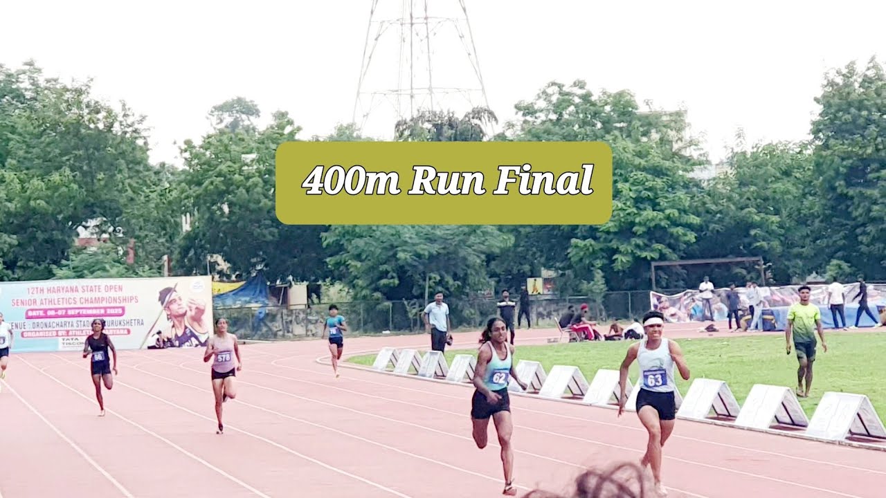 400mt Run Woman Final 🏃‍♂️ 12th Haryana State Open Senior Athletics ...