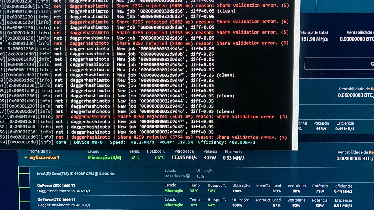 Nicehash fora do ar? Share Validation Error! E as RIGS estão a toda ...