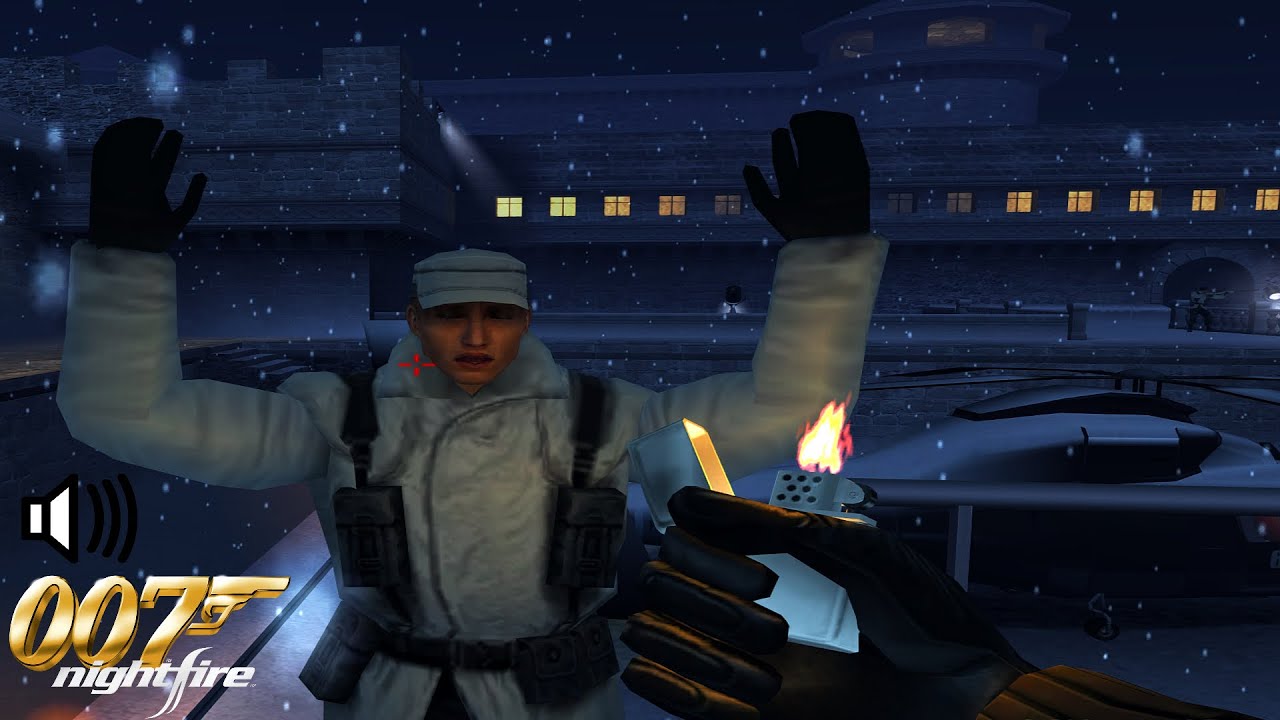 007 - Nightfire (2002) Relaxing Courtyard Ambient 21:9 Video 1HOUR with ...