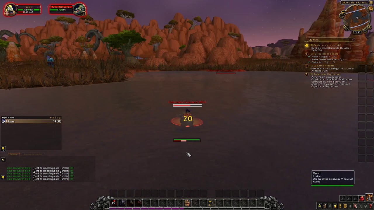 World of Warcraft : Speed Leveling - Warrior Orc 8 to 10 - YouTube