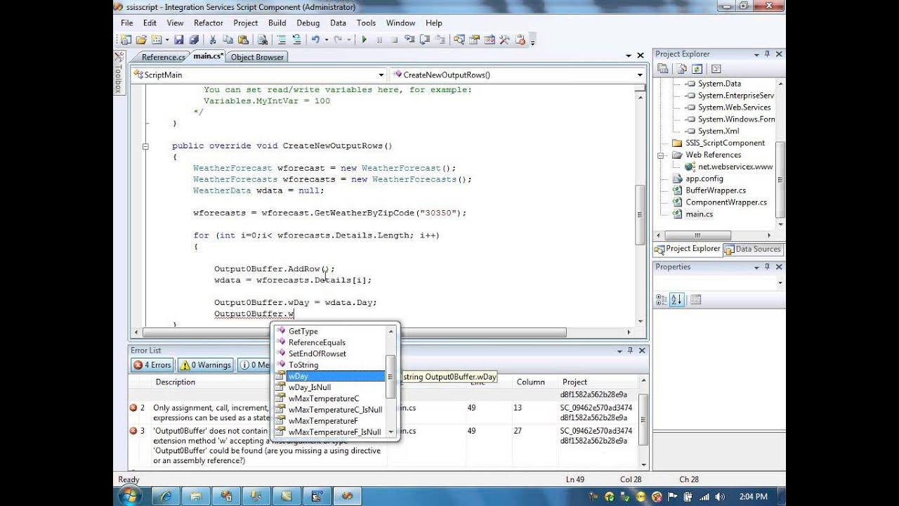 Web Services using Script task in SSIS 2008 - YouTube