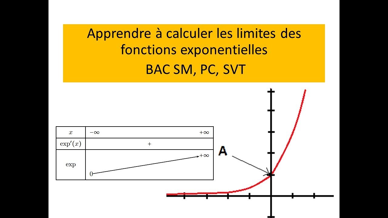 Limites des fonctions Exponentielles - BAC + Préparation concours - YouTube