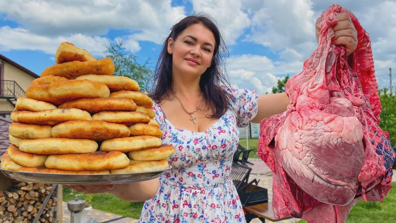 Addictive PIROSHKI Recipe with Beef Lungs and Heart! - YouTube
