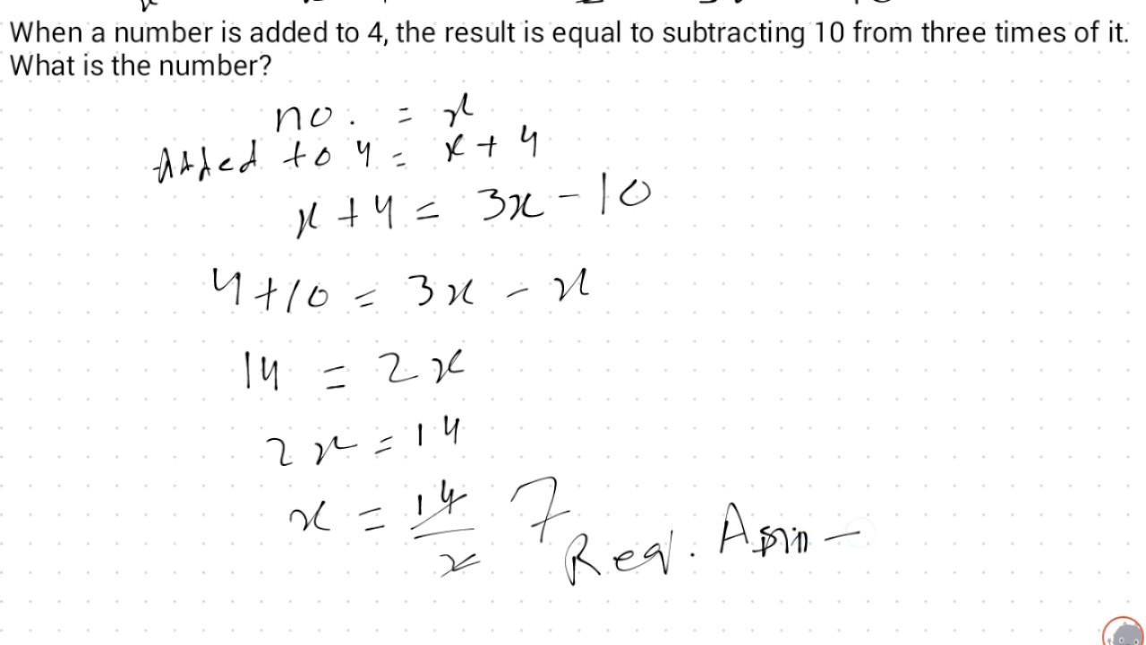 When A Number Is Added To 4 The Result Is Equal To Subtracting 10 From when-a-number-is-added-to-4-the-result-is-equal-to-subtracting-10-from