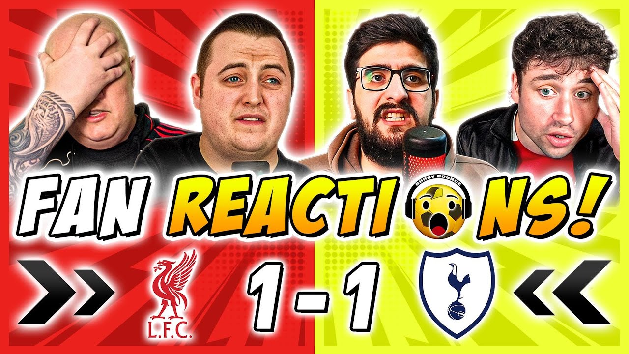 Liverpool Fans GUTTED 🤣 Reactions to Liverpool 1-1 Tottenham | Premier ...