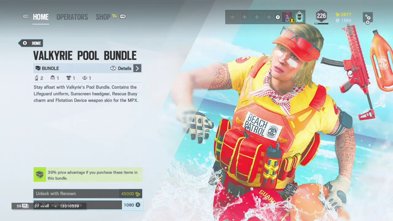 Rainbow six siege Valkyrie Pool Bundle - YouTube