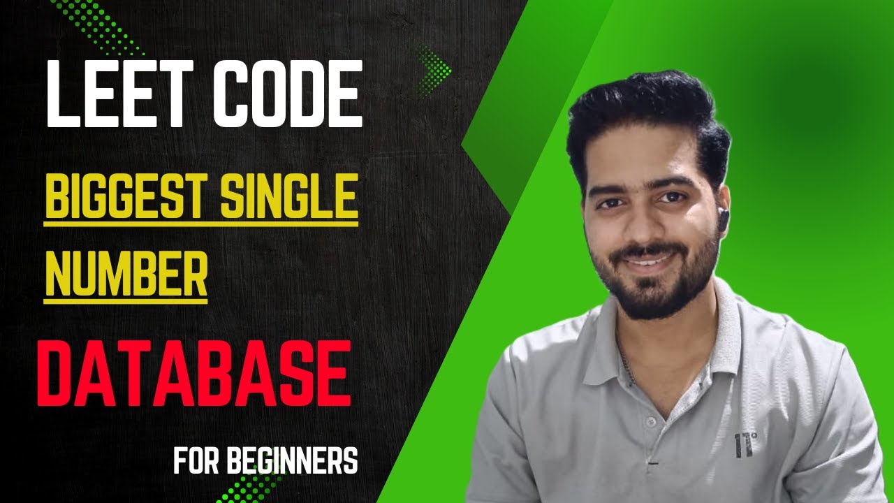 Biggest Single Number | LeetCode | Database | Data Engineer | Problem Solving - YouTube