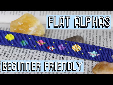 FLAT ALPHA BRACELETS TUTORIAL [CC] || Beginner Friendly