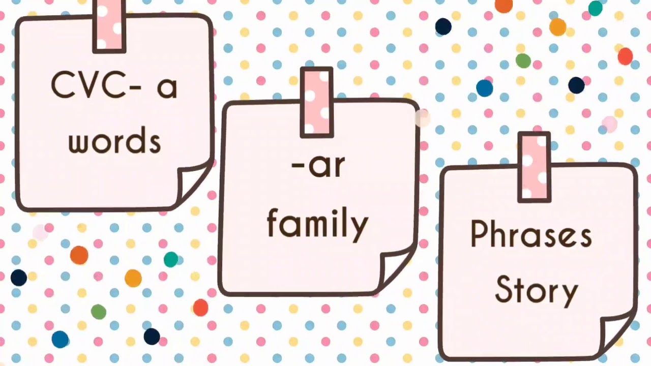 CVC- a words ( -ar family) , Phrases and Story ( "Mar and His Car ...