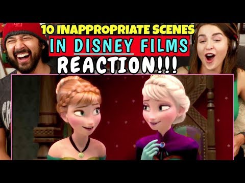 10 INAPPROPRIATE Scenes In DISNEY FILMS - REACTION!!! - YouTube