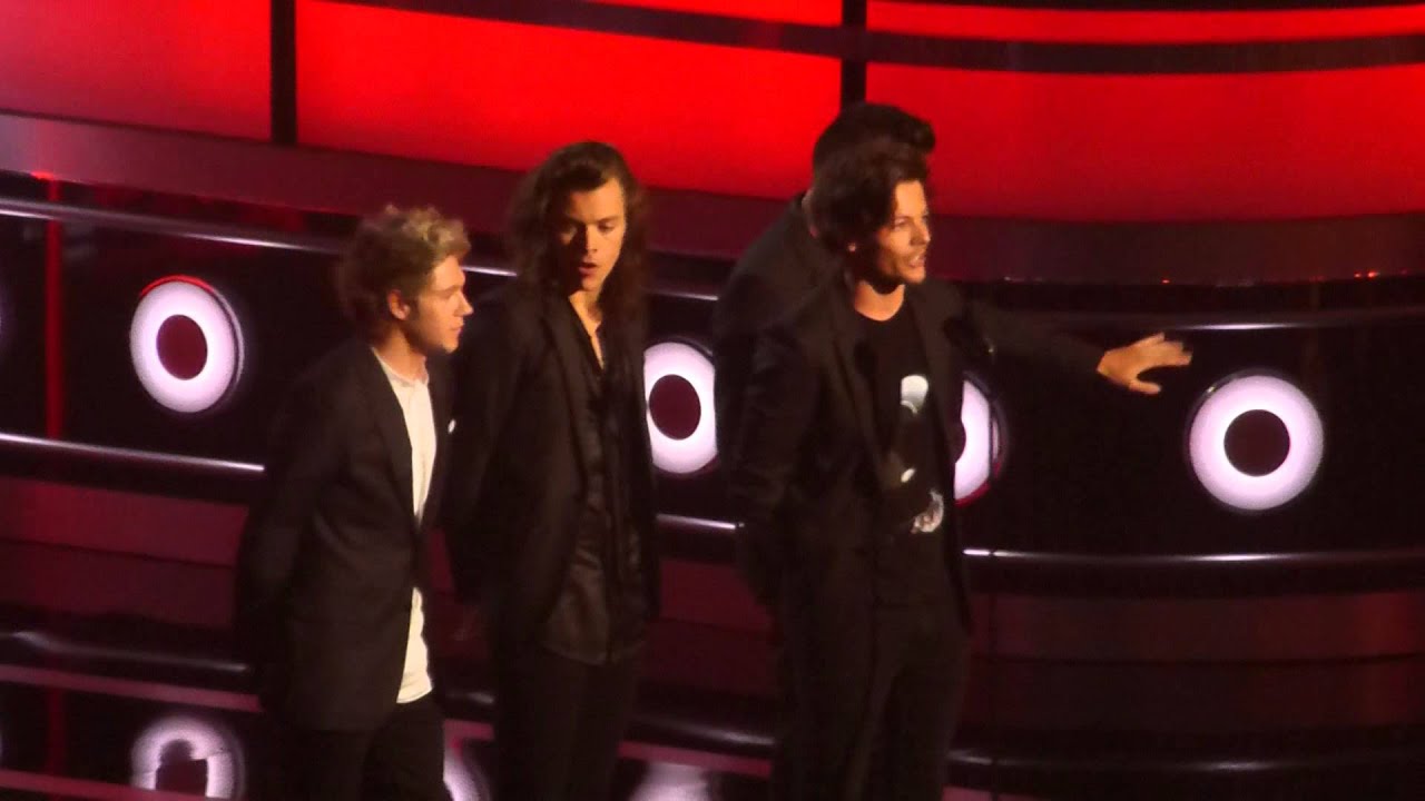One Direction presenting an award at the Billboard Music Awards MGM ...
