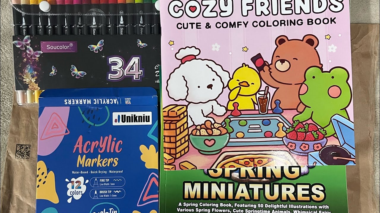 Small coloring book and marker haul - YouTube