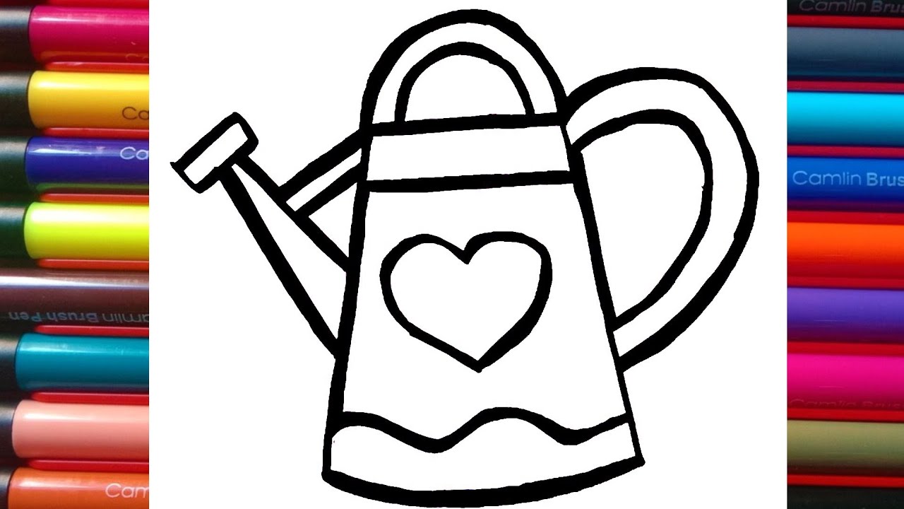 cut Watering Can Drawing, colouring and painting for, Toddlers | & kid ...