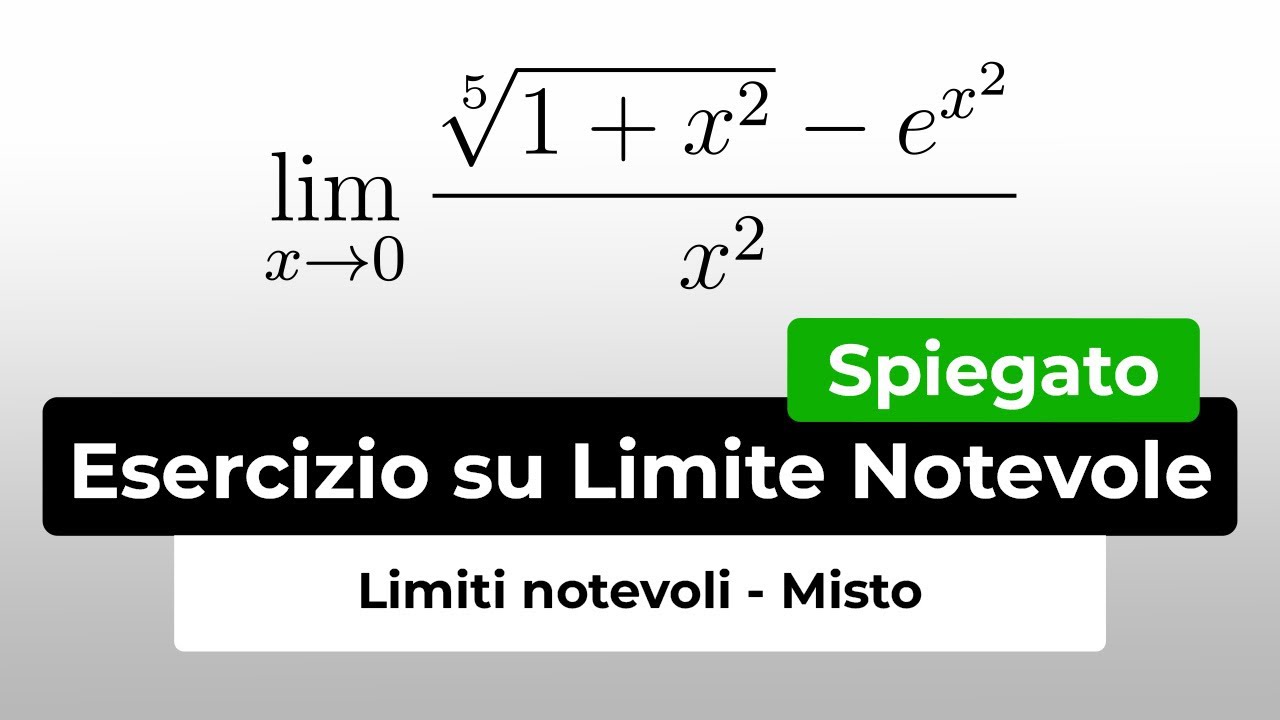 Esercizio che utilizza diversi limiti notevoli Risolto | Esame Analisi ...