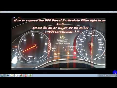 How to remove the DPF Diesel Particulate Filter light in an Audi A3 A4 A5 A6 A7 Q3 Q5 Q7 Q8 ...