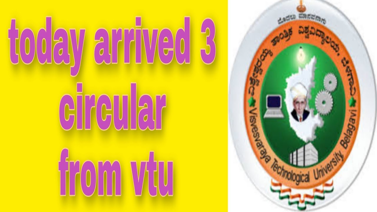 vtu updates today | today arrived 3 circular from vtu | today vtu new ...