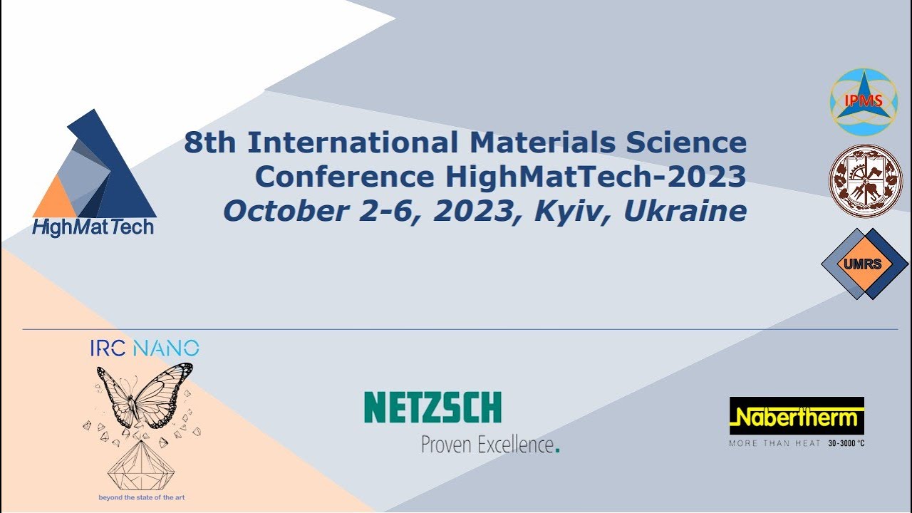 HighMatTech-2023, October 2: Low-dimensional and Nano Materials - YouTube