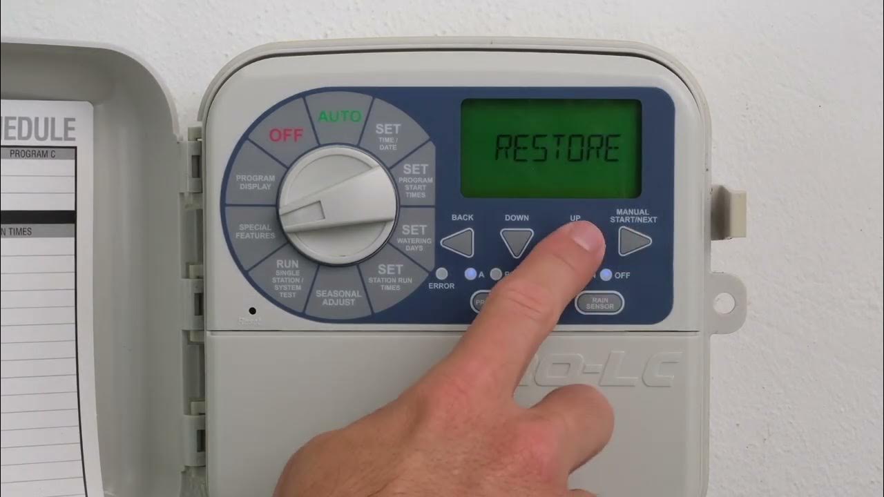 PRO-LC Irrigation Controller Advanced Manual Programming - YouTube