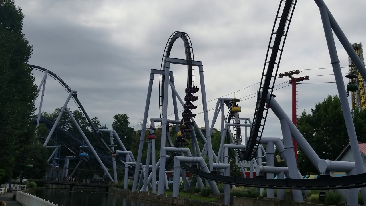 Great Bear roller coaster off ride at Hersheypark - YouTube