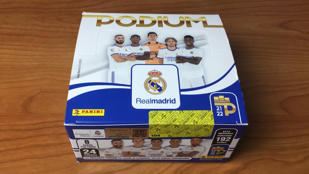 FULL BOX (24 Packs) | Panini Podium 2021/2022 Real Madrid Premium ...