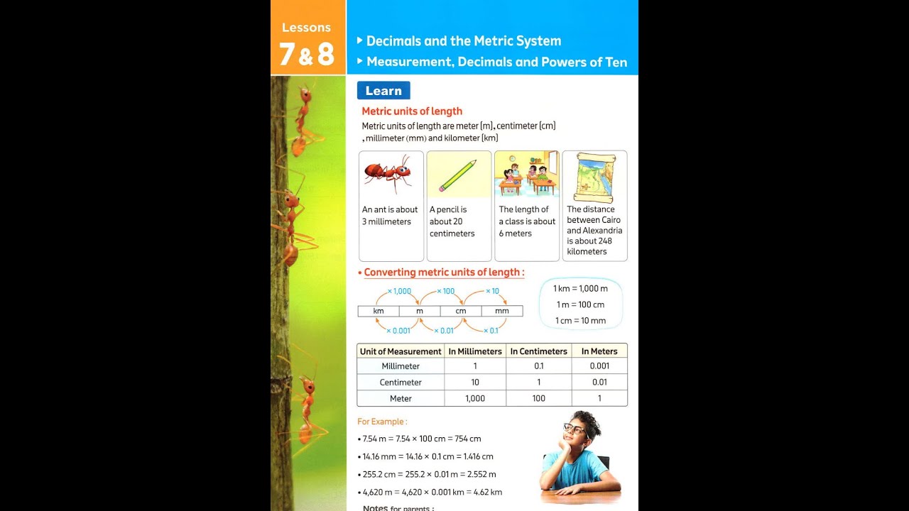 Decimals and the metric system grade 5 - YouTube