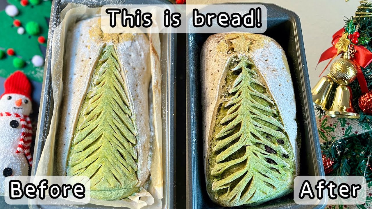 Turn a loaf of bread into Christmas tree🎄 圣诞树吐司 - YouTube