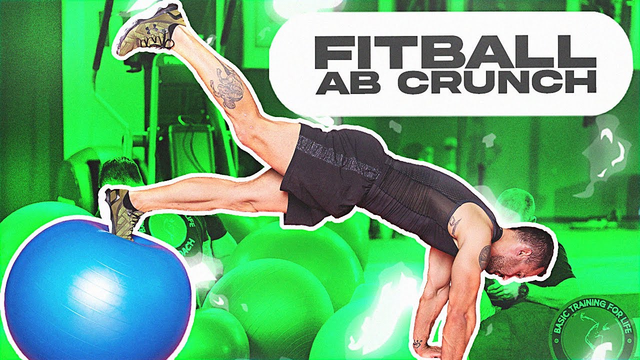 EXERCISE 14: Fitball ab crunch / Fitball / Swiss ball / Pilates ball ...
