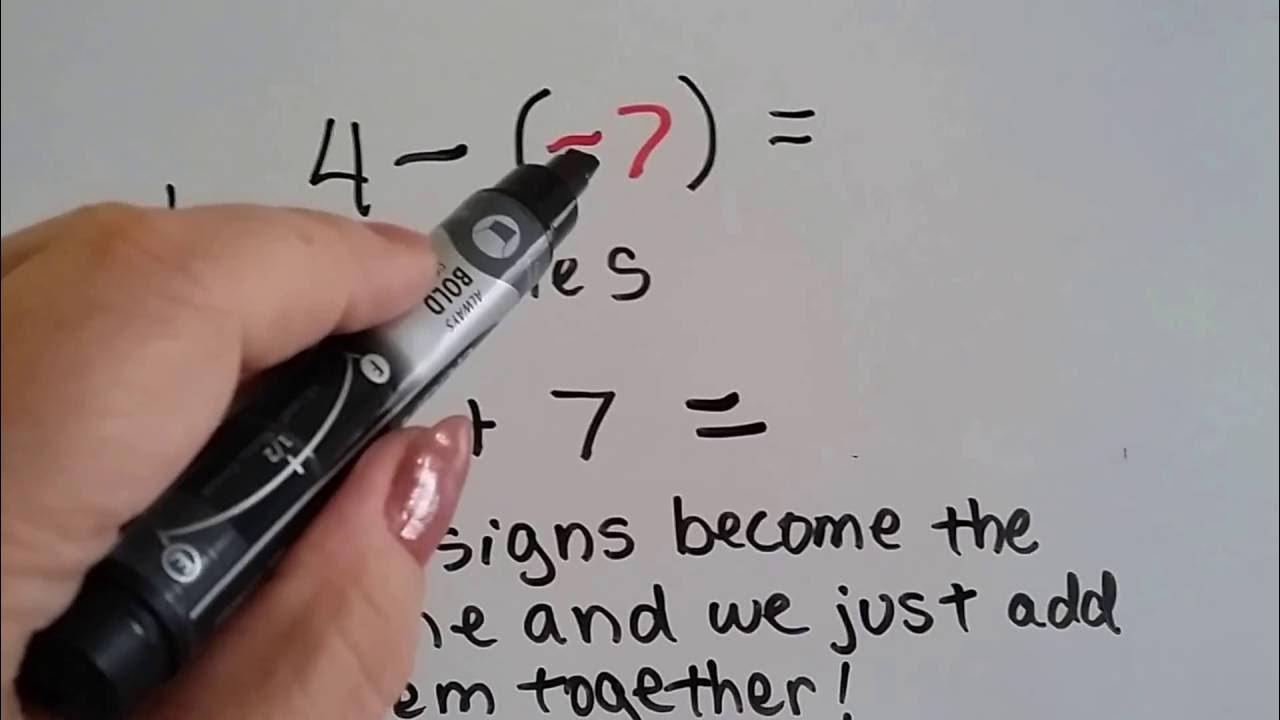 Grade 7 Math #1.3a, Subtracting integers - YouTube