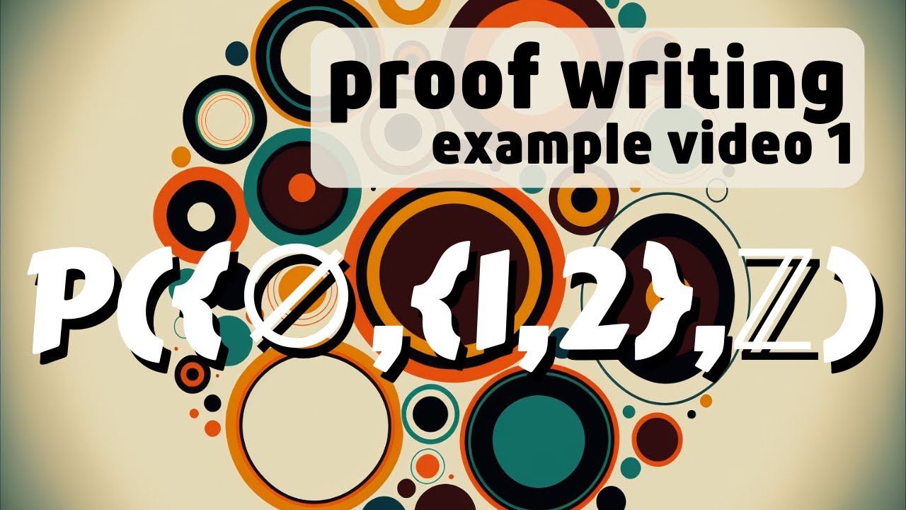 basic exercises involving sets -- Proof Writing examples 1 - YouTube
