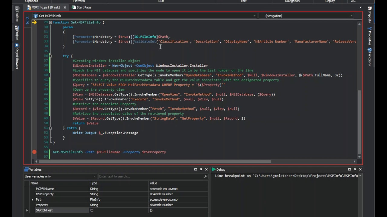 Pulling Information From Msp Files Via Powershell Youtube