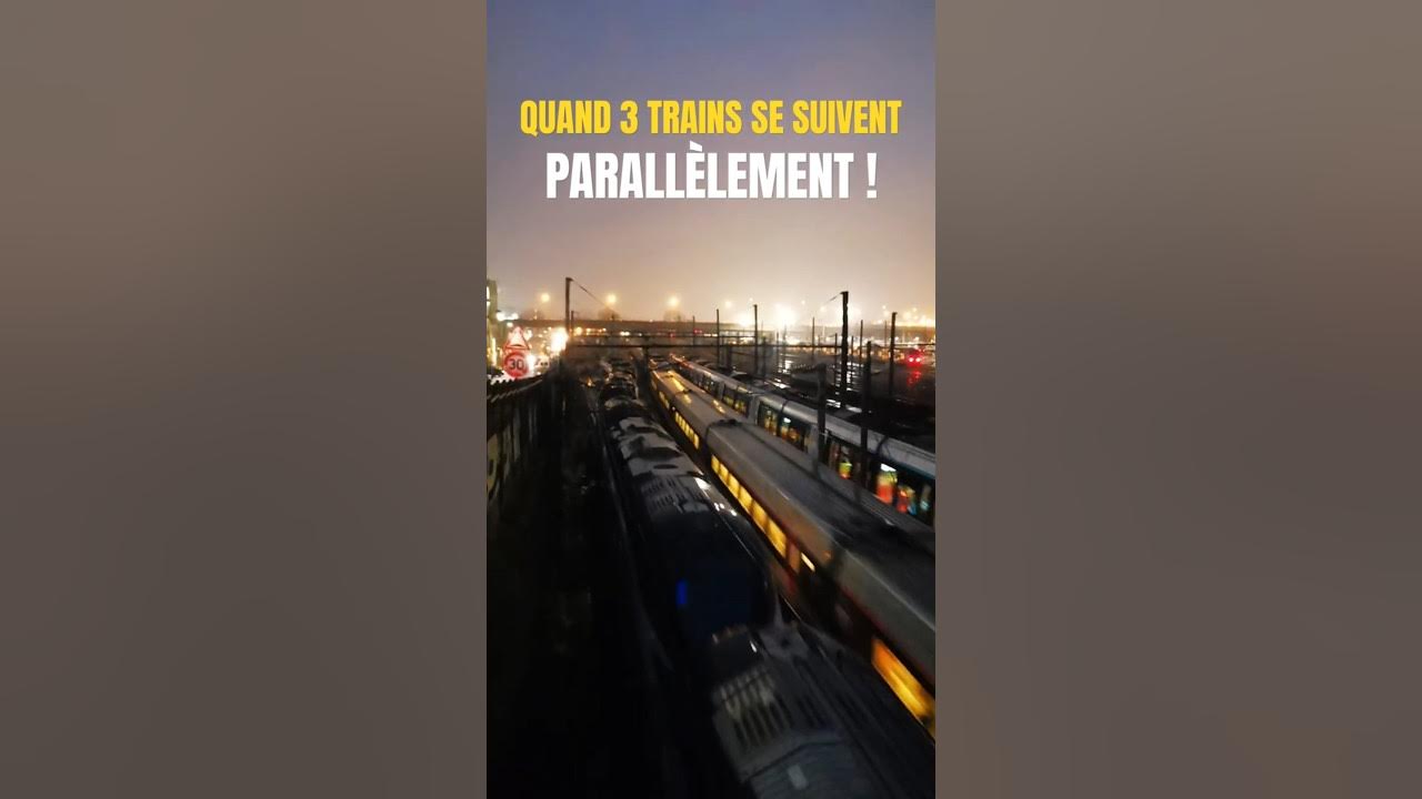 QUAND 3 TRAINS SE SUIVENT EN MÊME TEMPS ! #train #run #rail #tgv #sncf ...