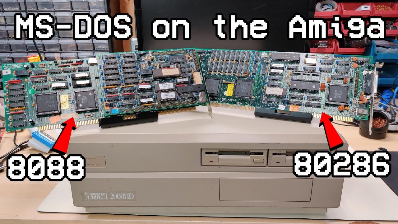 It's cool seeing MS-DOS finally running on a Commodore Amiga - YouTube