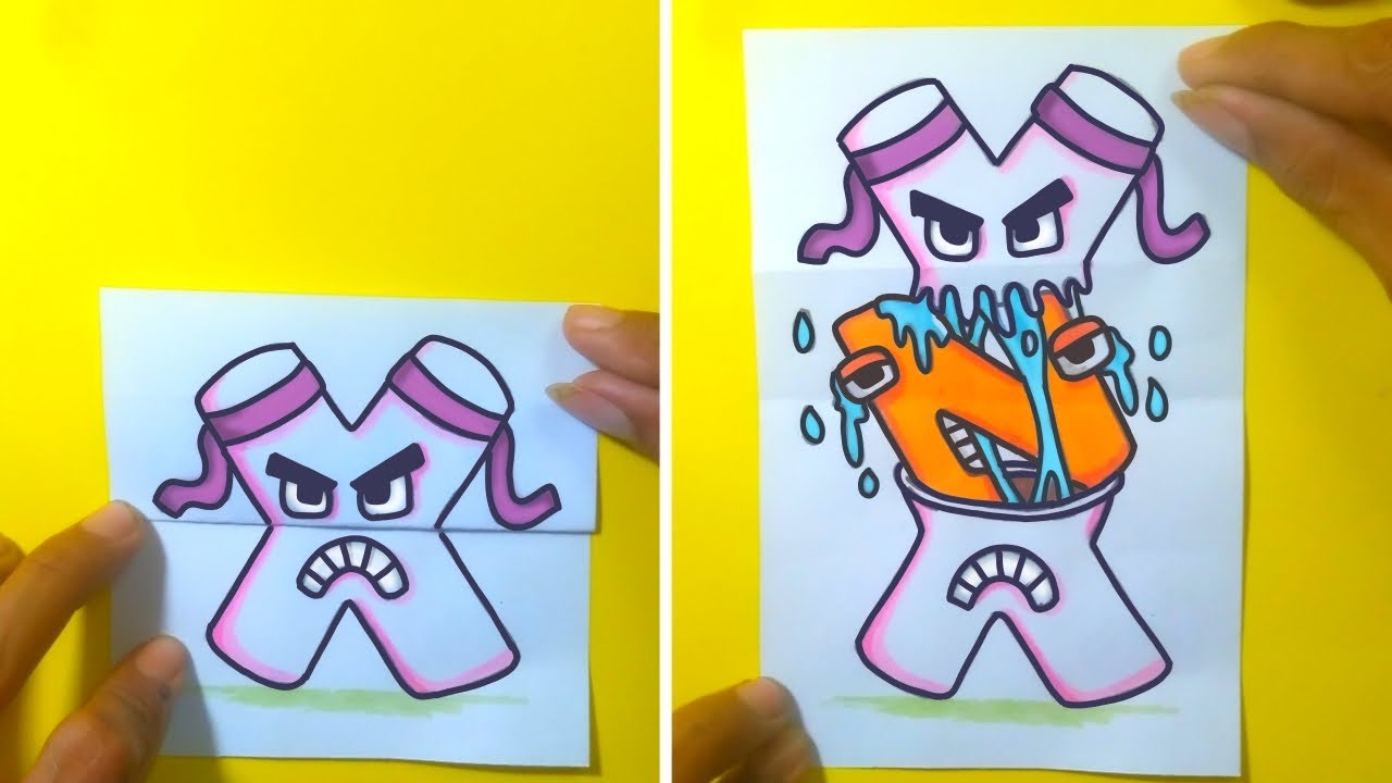 Alphabet Lore cool - Drawing Trick and craft tutorial - YouTube