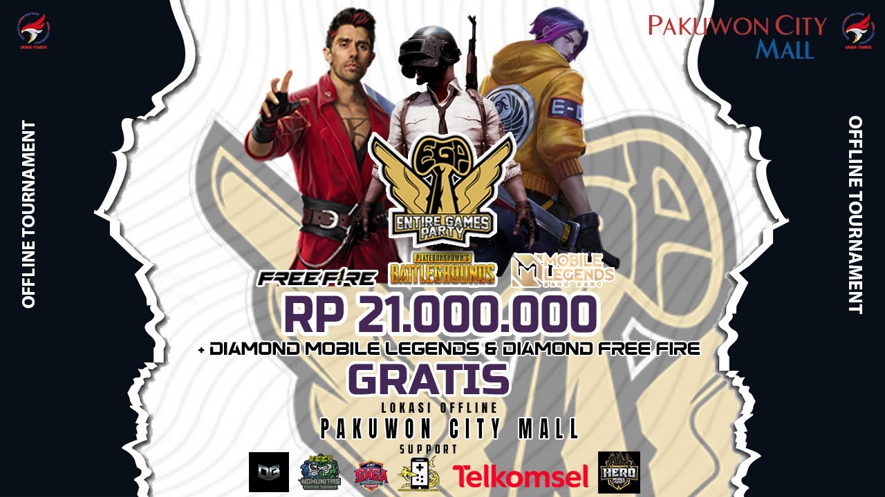 TOURNAMENT OFFLINE ENTIRE GAME PARTY - FREEFIRE,MLBB,PUBG - YouTube