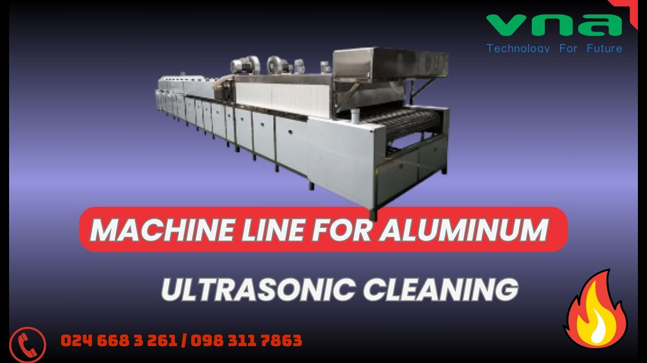 Machine line for aluminum ultrasonic cleaning - YouTube