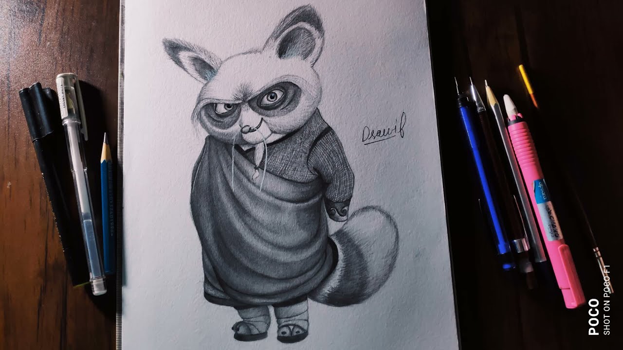 draw master shifu from kung fu panda - YouTube