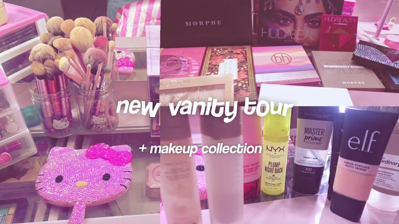 vanity tour + makeup collection 🧁 - YouTube