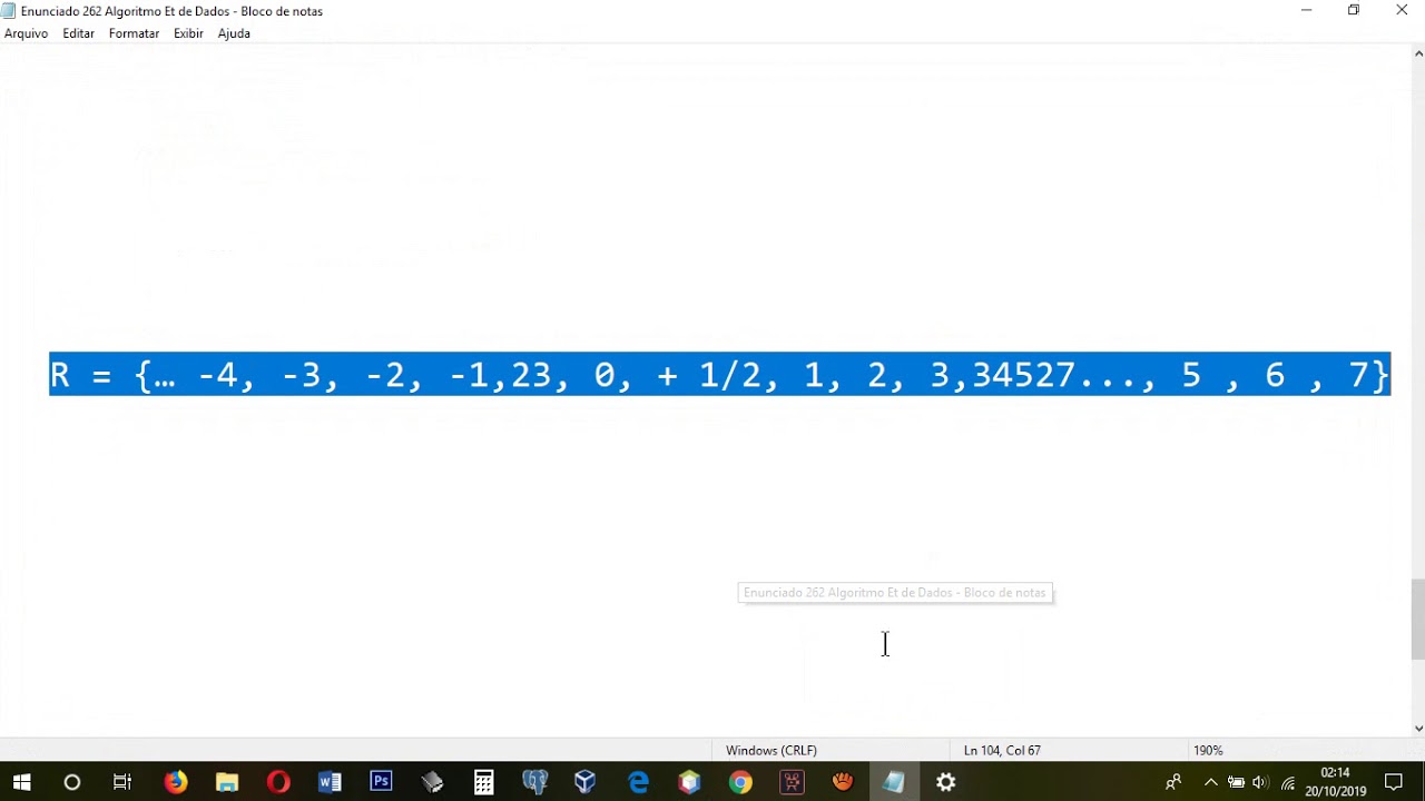 Criação de Algoritmo na linguagem JAVA, do exercício 262 - Comentário ...