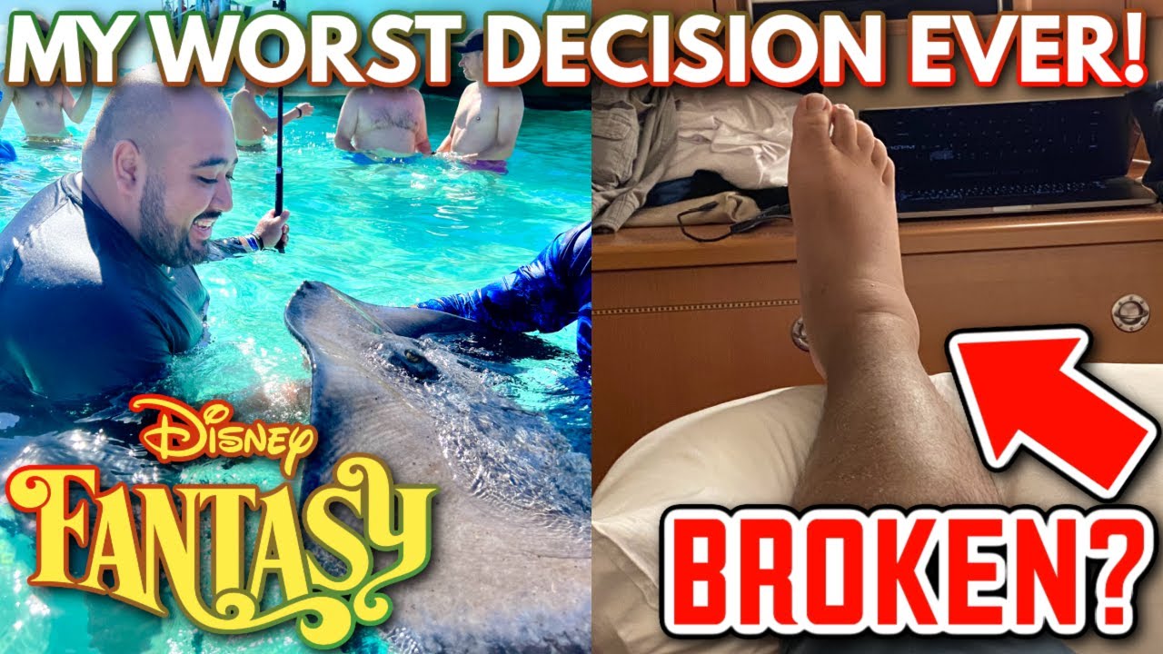 I ALMOST BROKE MY ANKLE JUMPING FROM A BOAT! Disney Fantasy Very ...