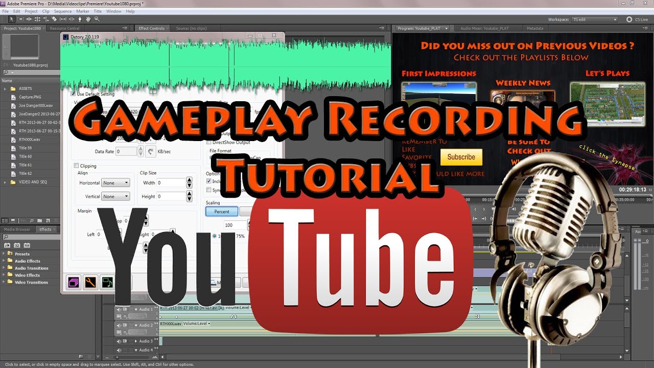 Recording Gameplay Videos - Tutorial from Start To Finish (Dxtory or Fraps) - YouTube